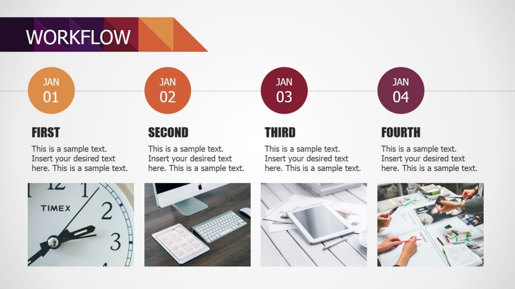Workflow Section for Small Business Deck - SlideModel
