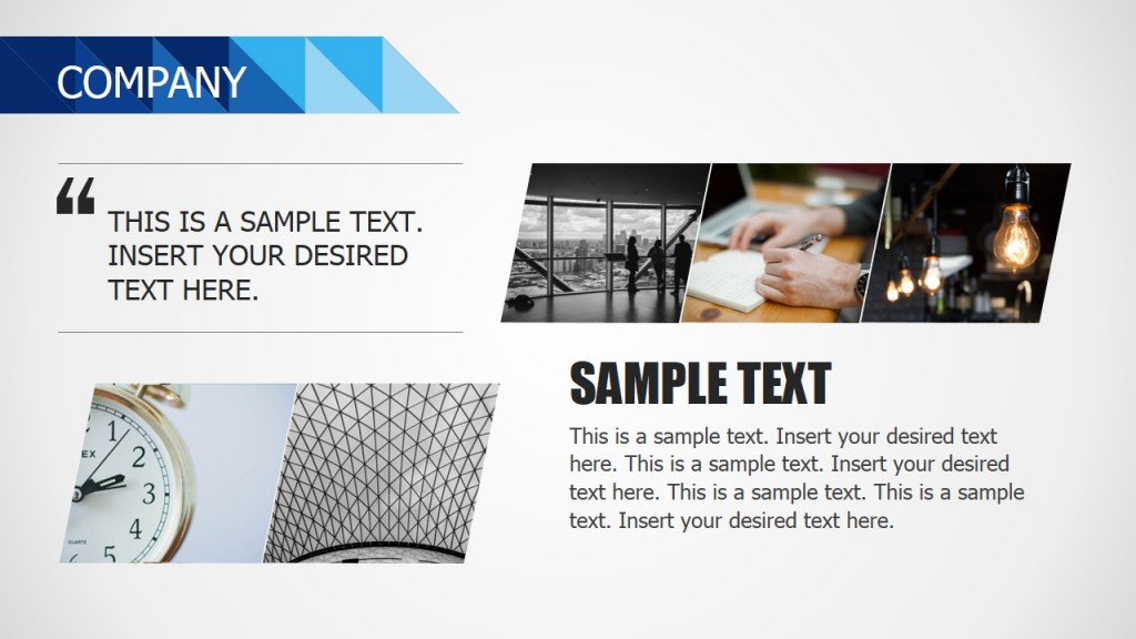 Company Testimonials and Description PowerPoint Template - SlideModel