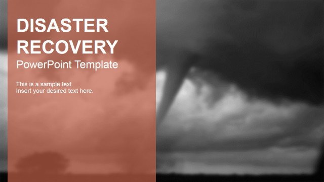 Disaster Recovery Cover Slide Design - SlideModel