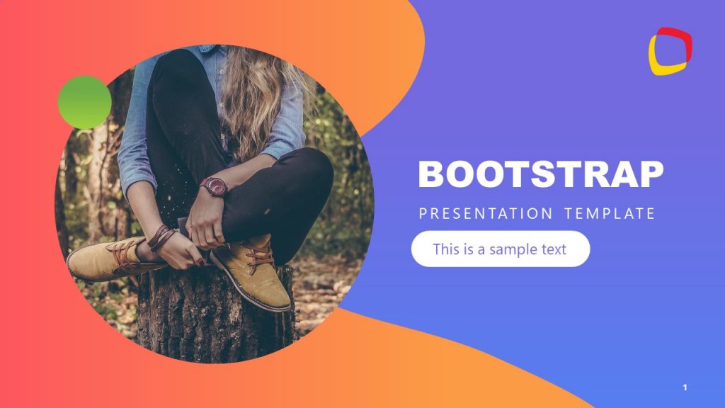 Bootstrap PPT Template Cover Slide - SlideModel