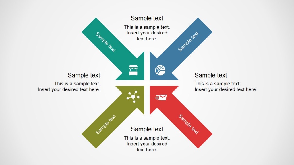 Four Arrows Quadrant Diagram for PowerPoint - SlideModel