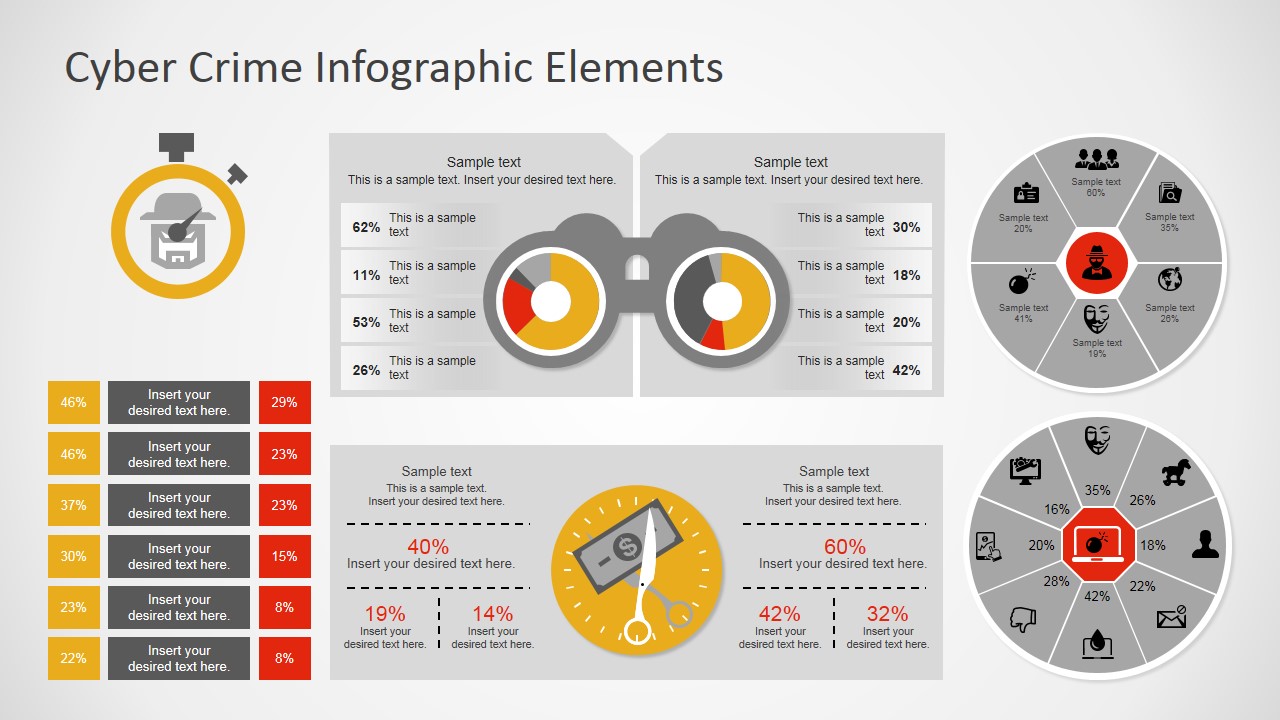 Computer Cyber Security PowerPoint Infographics