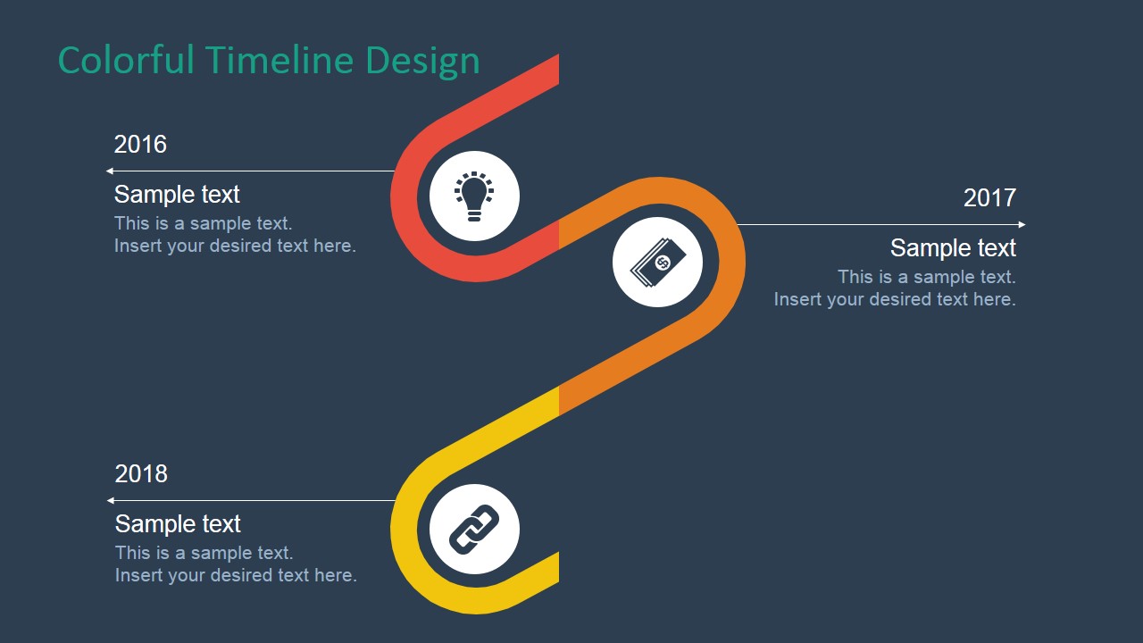 Colorful Timeline Design for PowerPoint - SlideModel