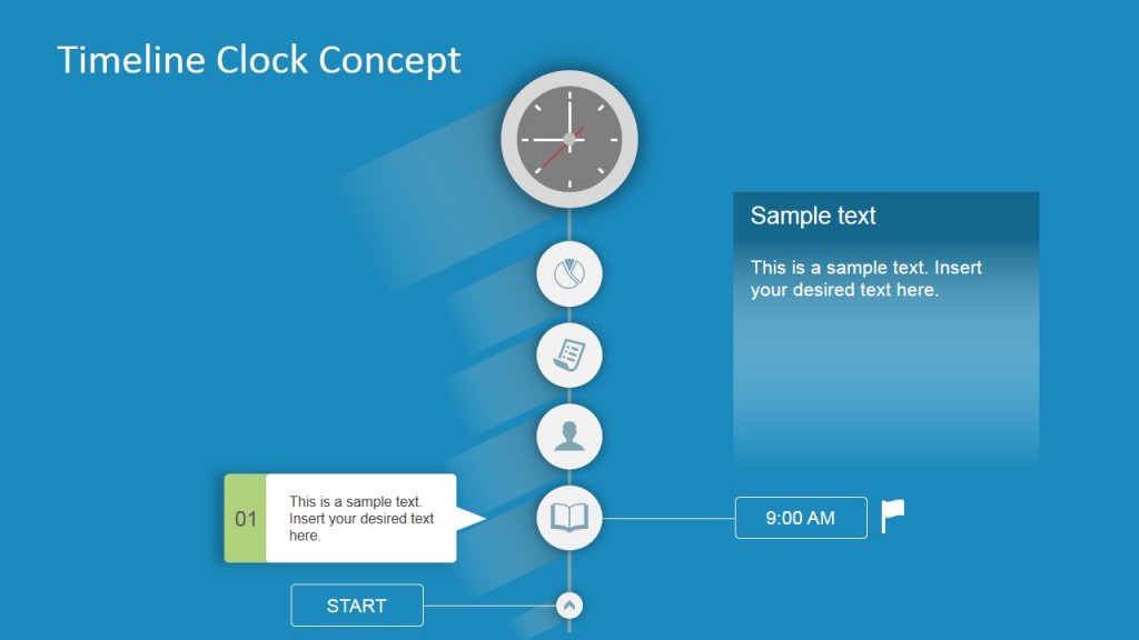 Clock Clipart PowerPoint Timeline - SlideModel