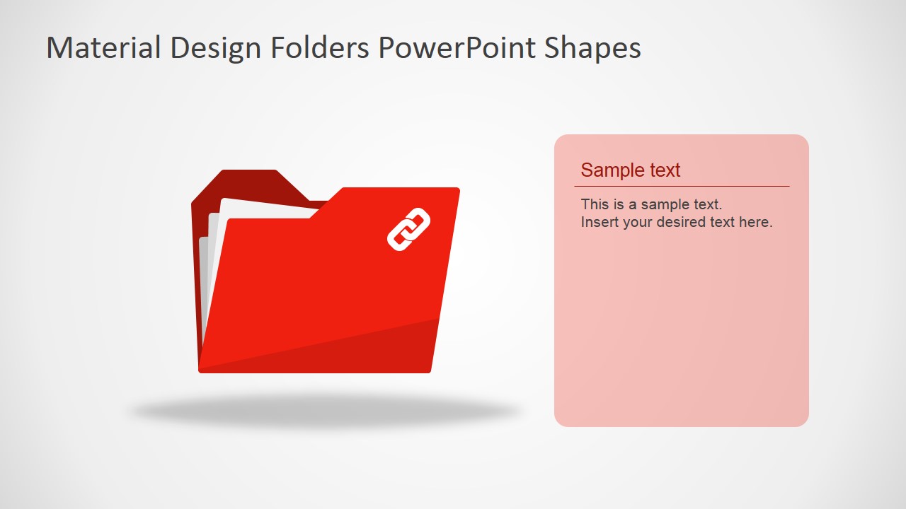 Material Design Folders PowerPoint Shapes - SlideModel