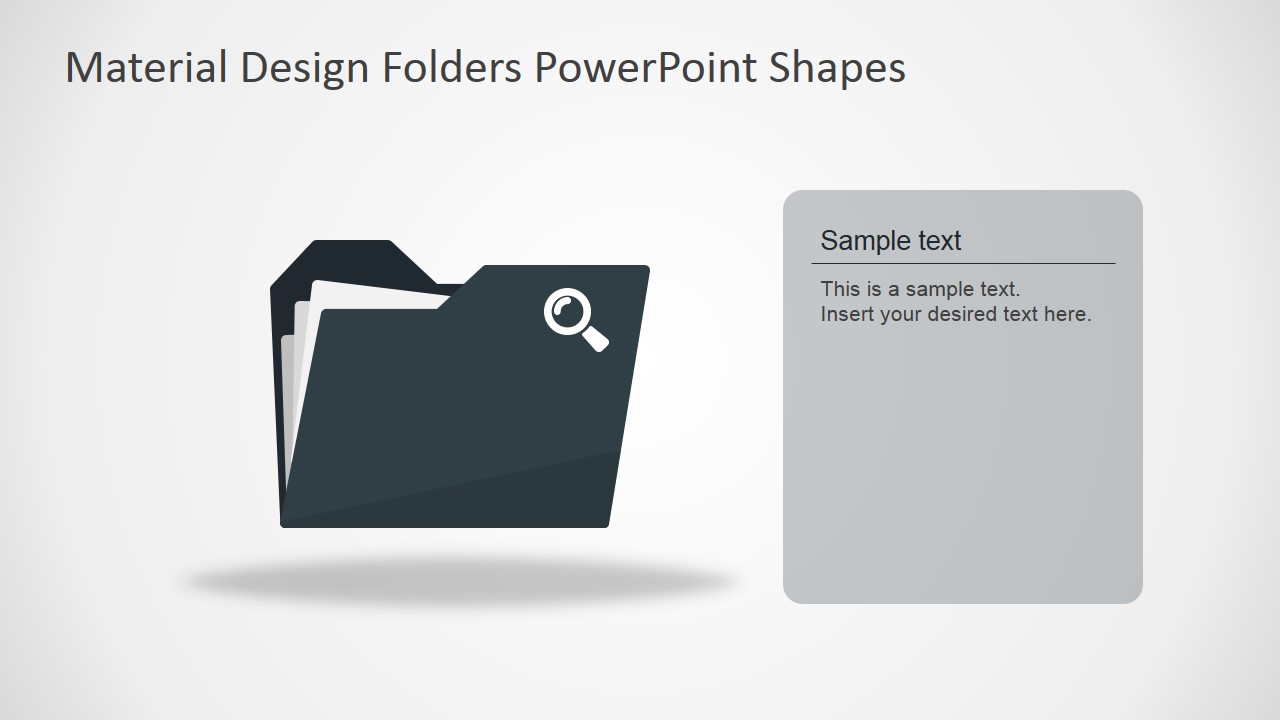 Material Design Folders PowerPoint Shapes - SlideModel