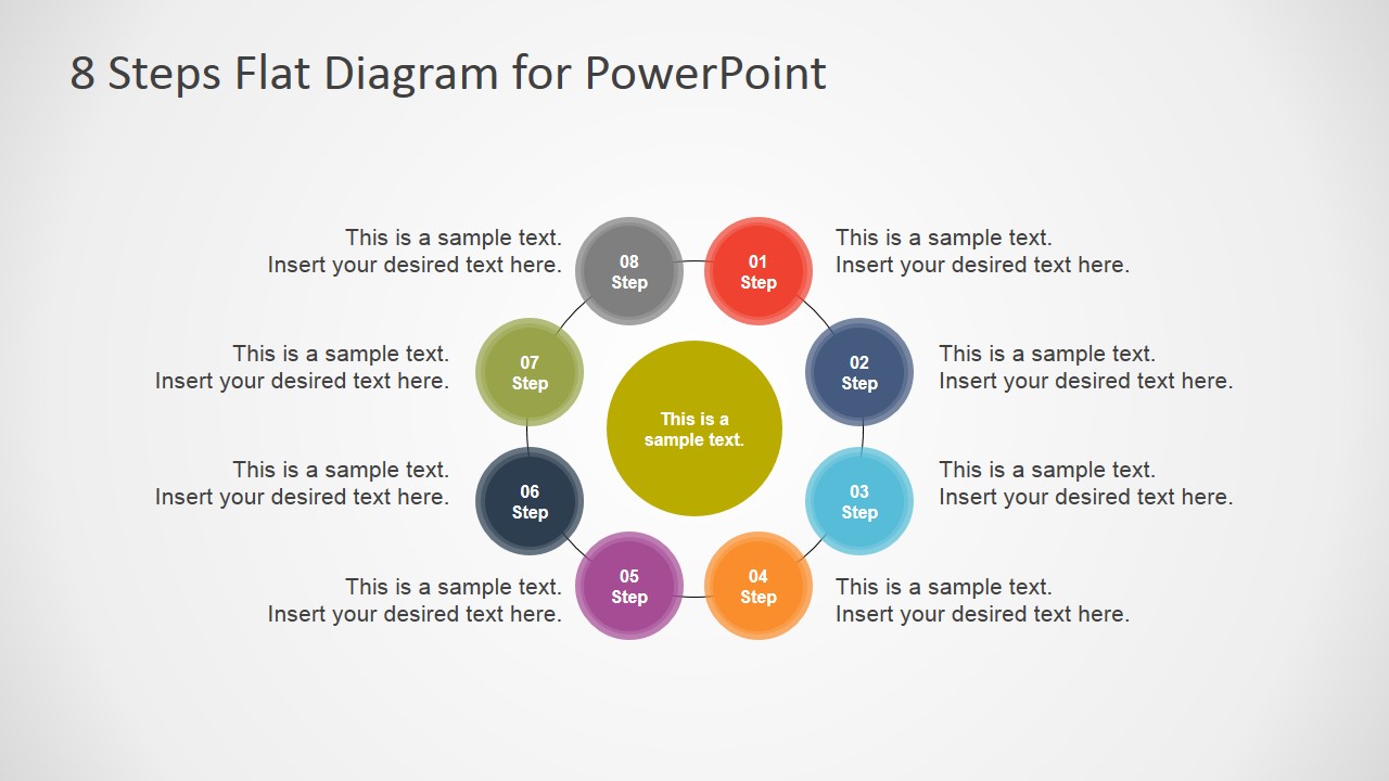 8 Step Flat Diagram for PowerPoint - SlideModel