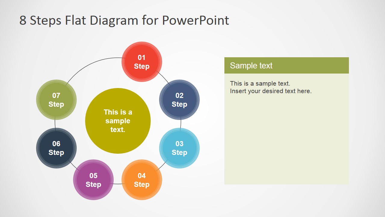 8 Step Flat Diagram for PowerPoint - SlideModel