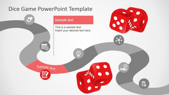 Dice Games Slide Design for PowerPoint Timeline - SlideModel