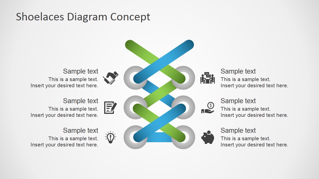 Shoelaces Diagram Concept for PowerPoint - SlideModel