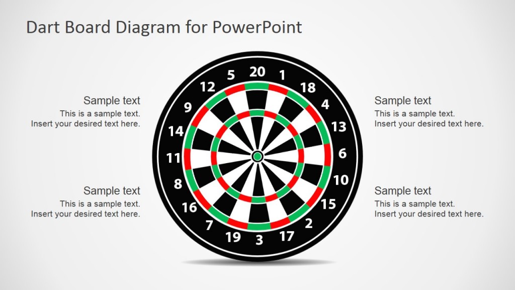 Dartboard Illustration for PowerPoint - SlideModel