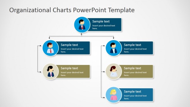 Vertical Org Chart Tree Diagram - SlideModel