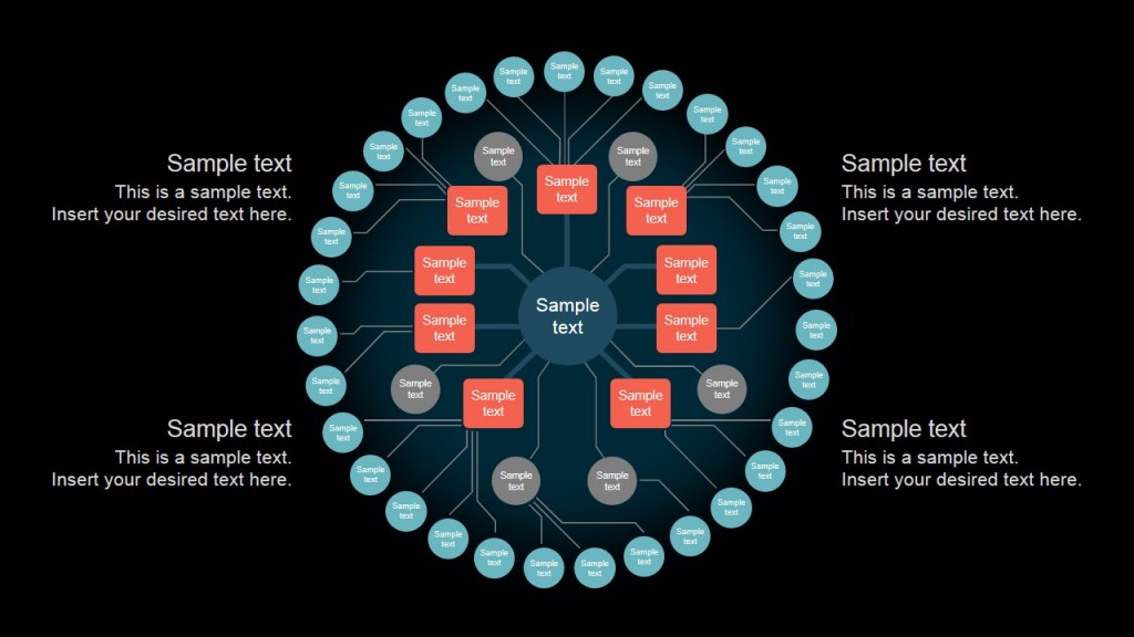 Circular Three Level Org Chart Template for PowerPoint - SlideModel