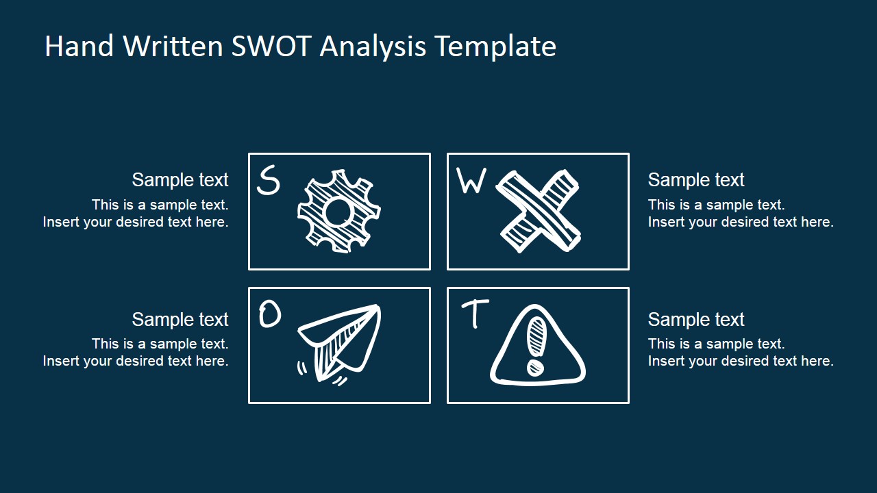 SWOT Analysis Handwritten Shapes for PowerPoint - SlideModel