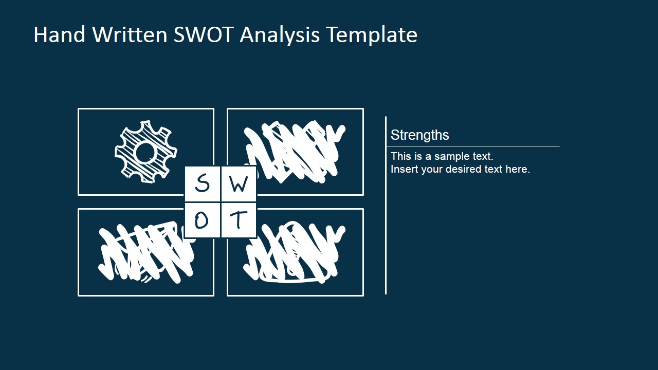 SWOT Analysis Handwritten Shapes for PowerPoint - SlideModel