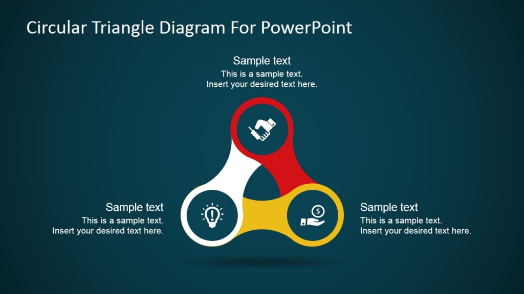 Circular Nodes Triangle Diagram for PowerPoint - SlideModel