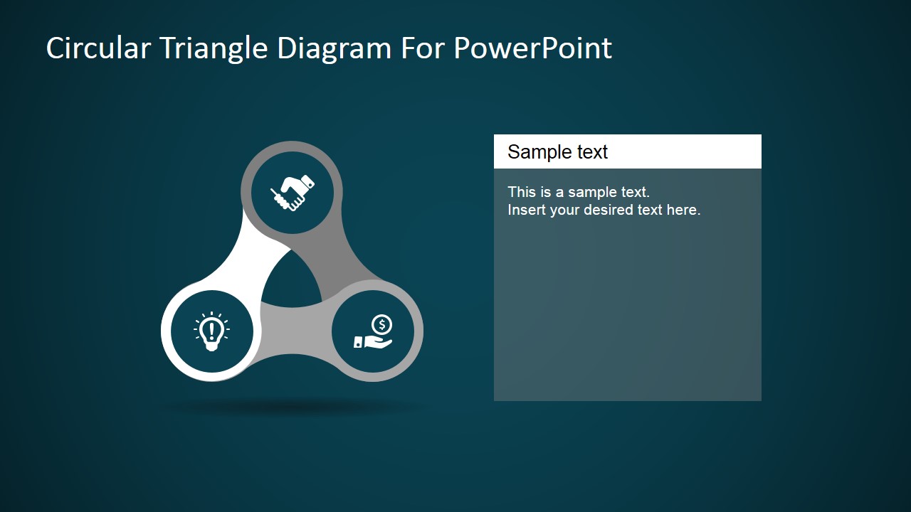 Triangle Circular Nodes Diagram for PowerPoint & Slides
