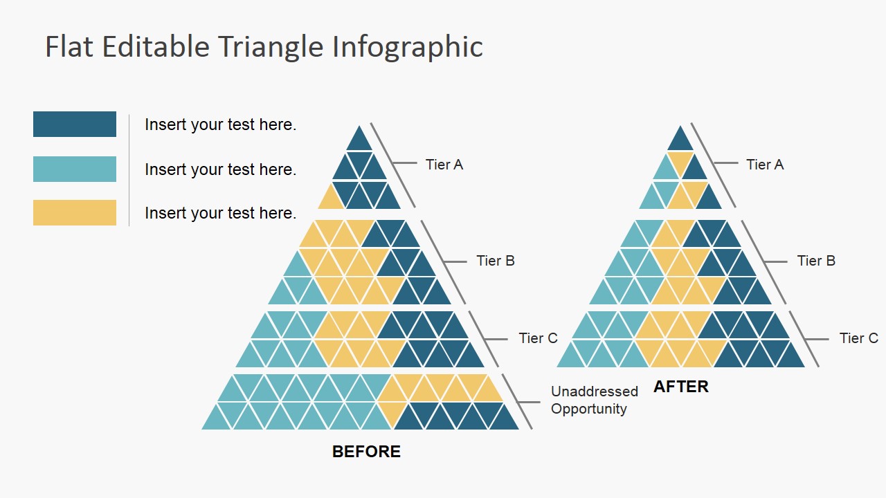 Flat Editable Triangle Infographic - SlideModel