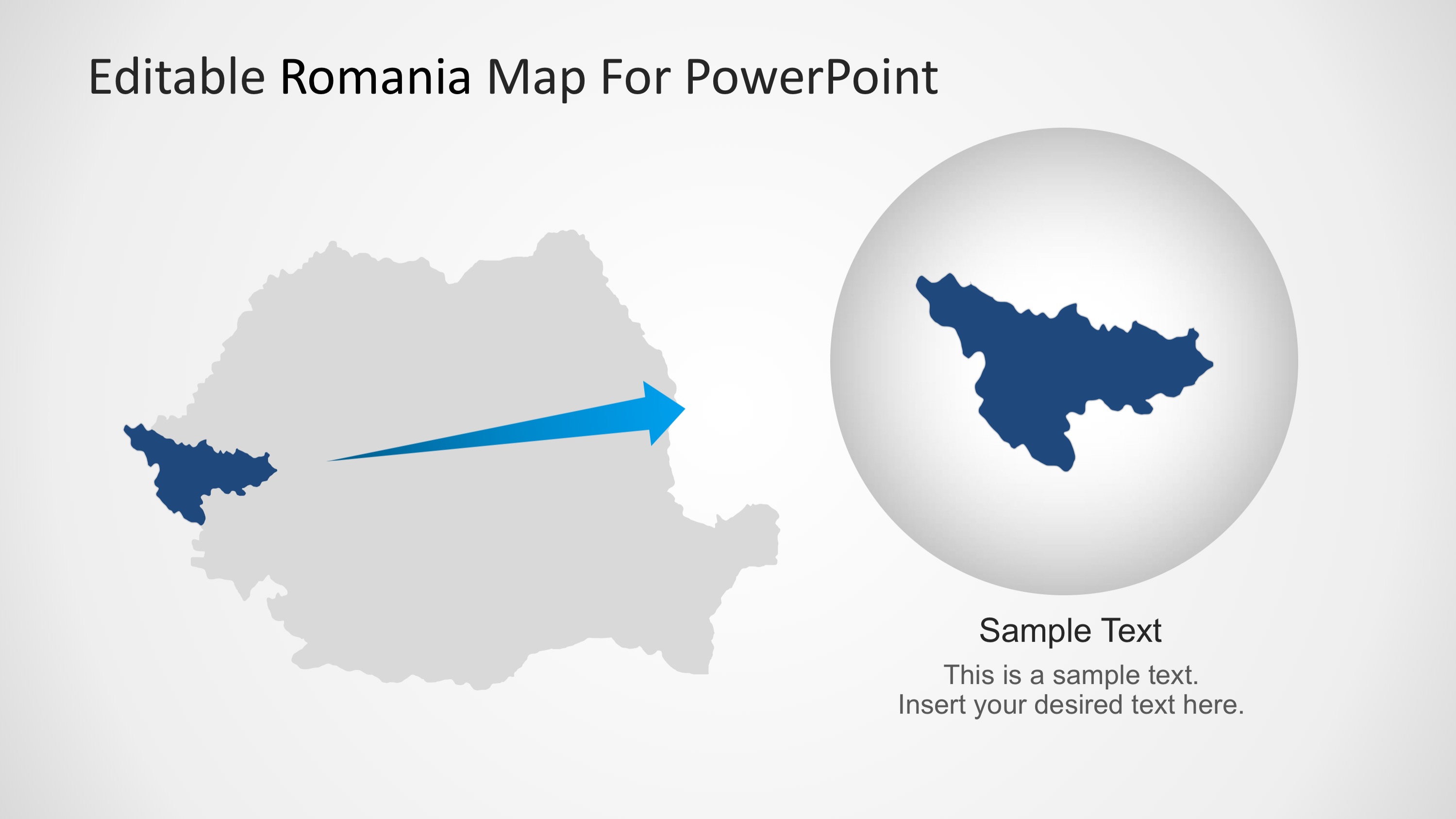 Editable Romania PowerPoint Map - SlideModel