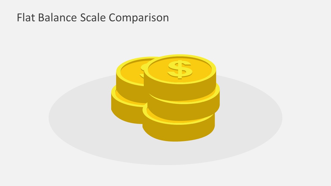 Flat Balance Scale Comparison PowerPoint Template