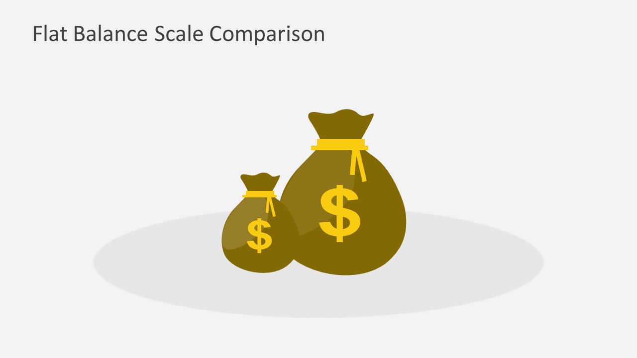 Flat Balance Scale Comparison PowerPoint Template