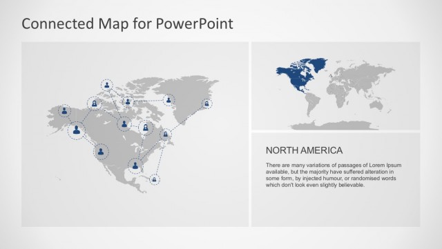 North America Continent Map For PowerPoint - SlideModel