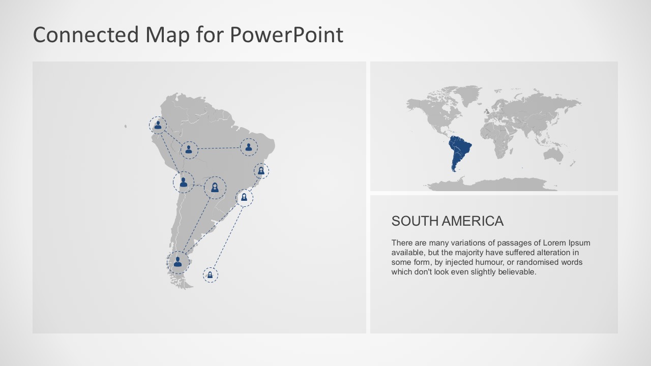 Connected Map PowerPoint Template