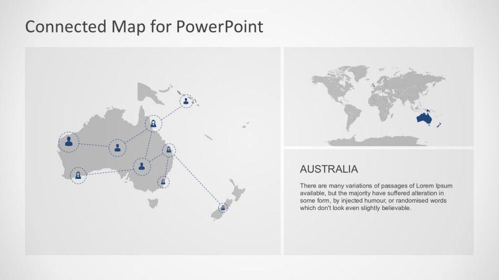 Australia Independent Continental Map PowerPoint - SlideModel