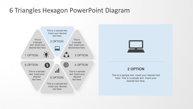 Six Sided Triangle Hexagonal Process Diagram - SlideModel