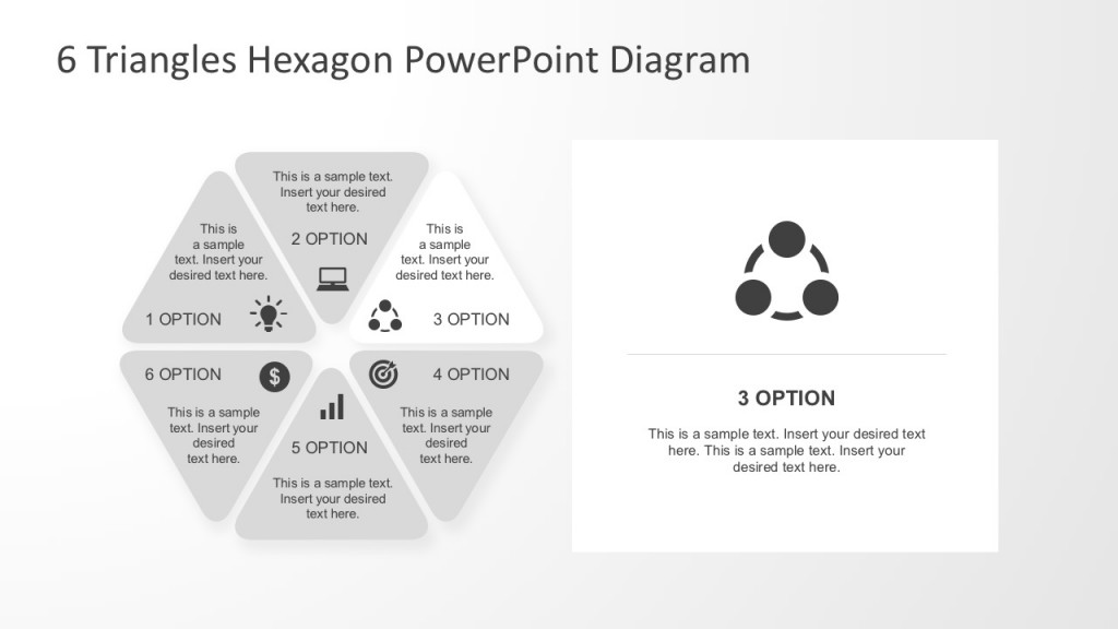 Six Staged Flat Triangle Diagrams Business PowerPoint - SlideModel