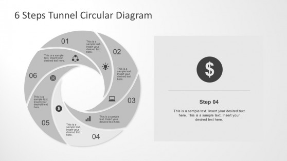 6 Steps Circular Process Diagram PowerPoint - SlideModel