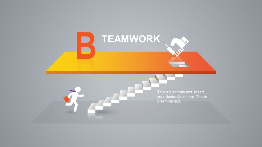 Teamwork PowerPoint Slide Step - SlideModel