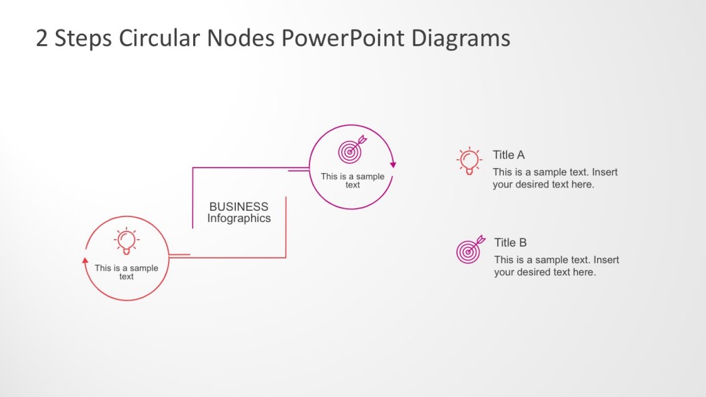 2 Steps Business Infographics with PowerPoint Icons - SlideModel