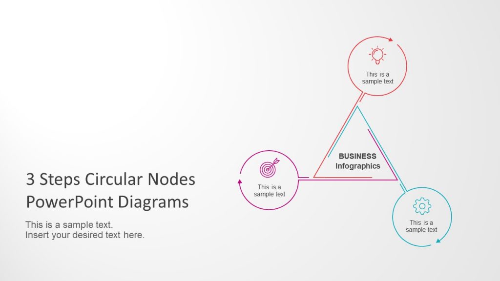 3 Steps Diagram of Circular Nodes - SlideModel