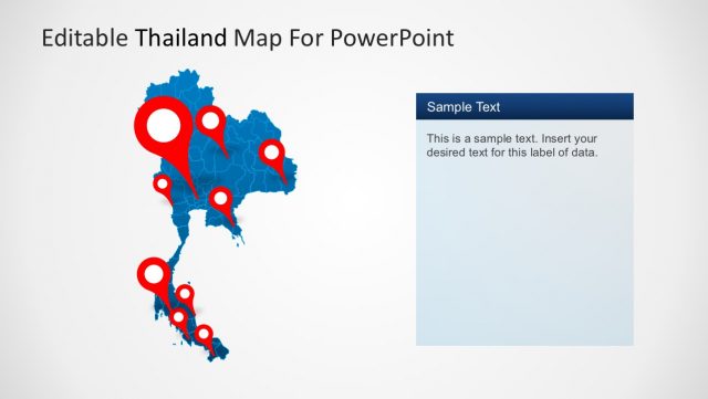 Editable Thailand Map with Cities - SlideModel