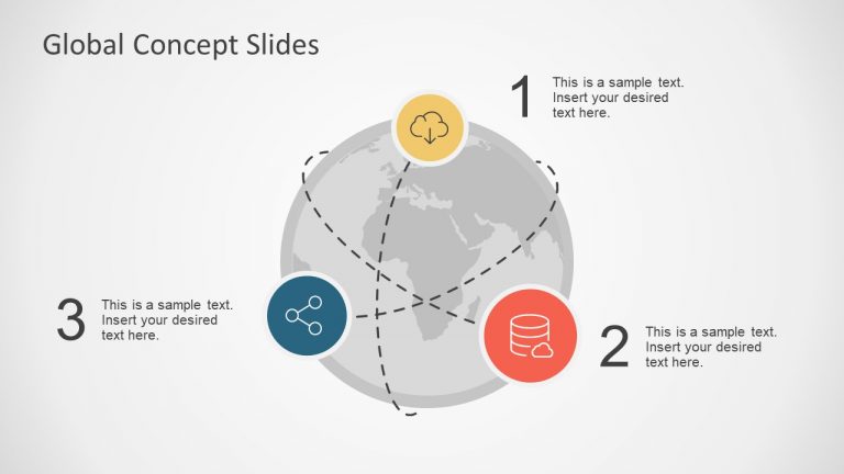 PowerPoint Shape of Global Network - SlideModel