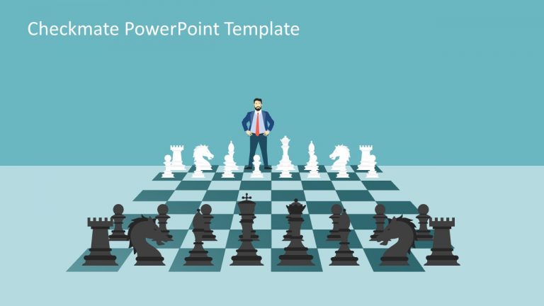 Checker Board Checkmate PowerPoint Template - SlideModel