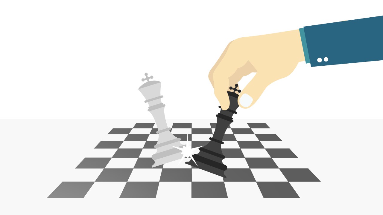 Checkmate Metaphor PowerPoint Template - SlideModel