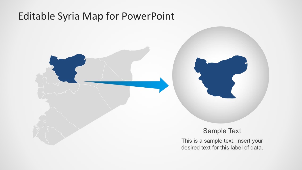 Editable Syria Map PowerPoint Template - SlideModel