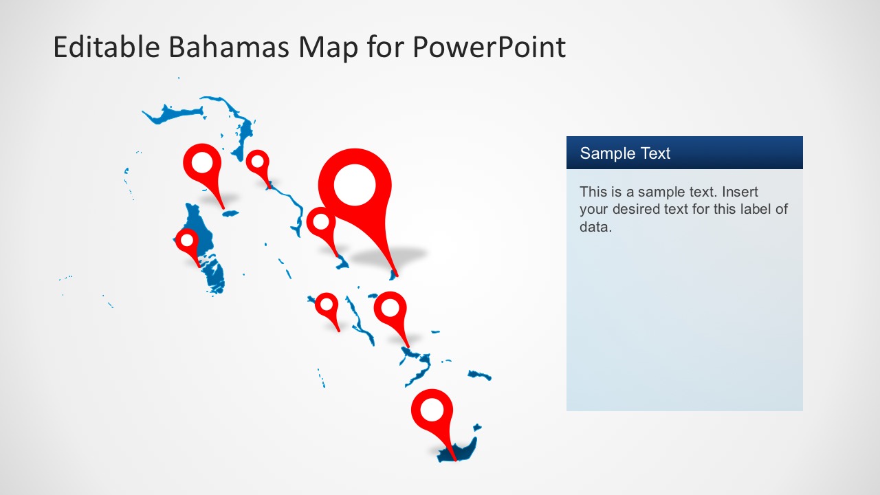The Bahamas Editable Map for PowerPoint - SlideModel