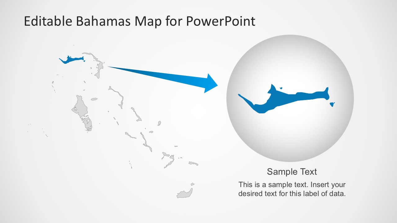 The Bahamas Editable Map for PowerPoint - SlideModel