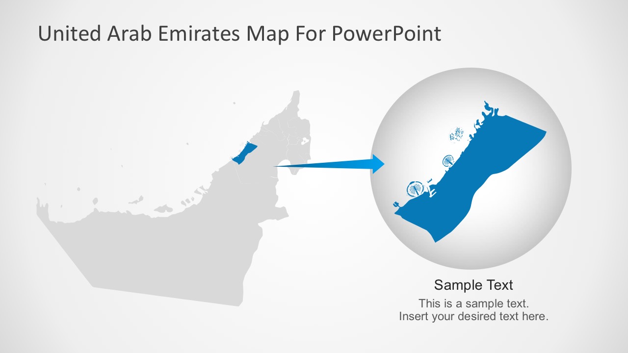 Animated United Arab Emirates PowerPoint Map - SlideModel