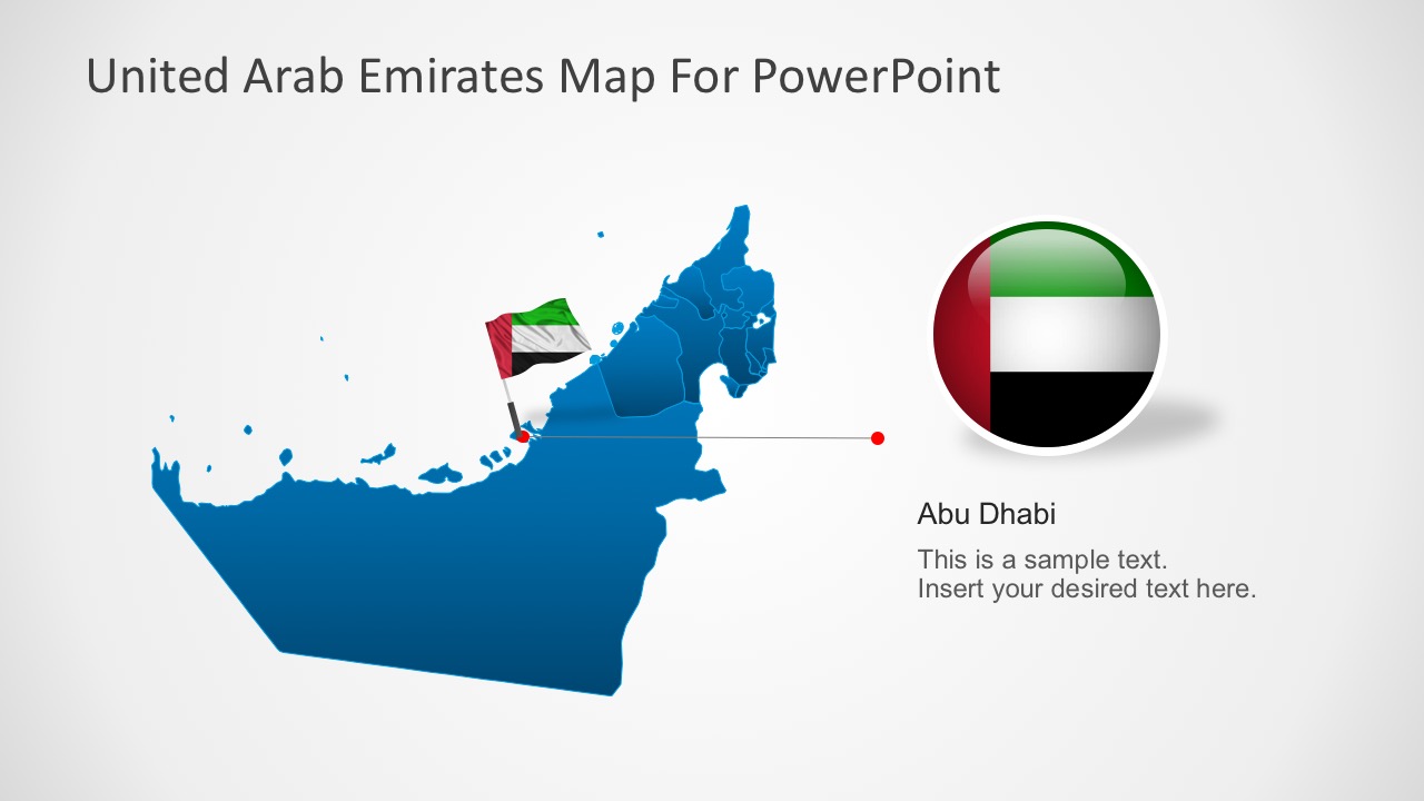 Animated United Arab Emirates PowerPoint Map - SlideModel
