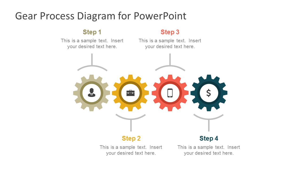 Gear Process Diagram PowerPoint Template - SlideModel