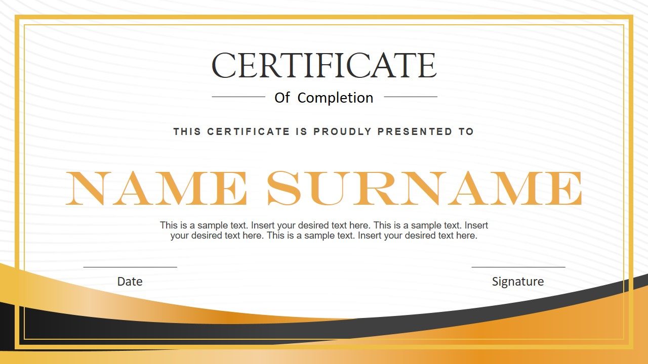 Modern PowerPoint Certificate Template - SlideModel Modern PowerPoint Certificate Template - SlideModel