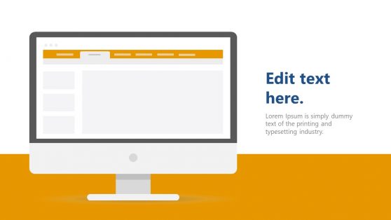 Desktop Computer Vector Shape PPT - SlideModel