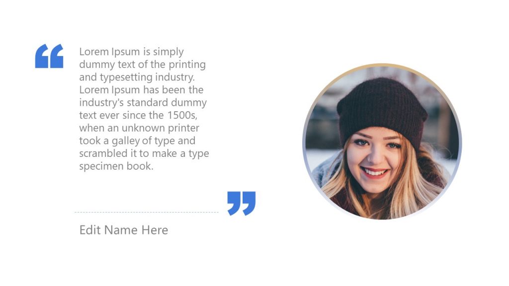 Photo Frame PowerPoint for Quotes - SlideModel