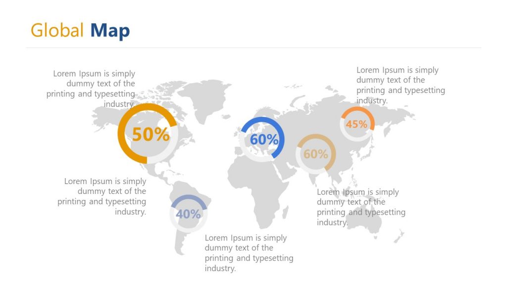 World Map PowerPoint Global Reach - SlideModel