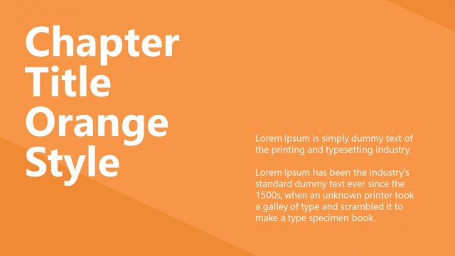Chapter Slide in Orange PPT - SlideModel