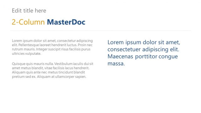 Business Presentation 2 Column Design - SlideModel